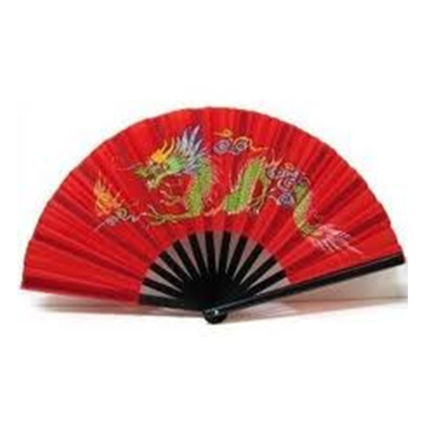 Dragon Chinese Fan - Red - Zen Combat International